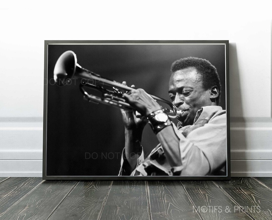 Miles Davis Print | American Jazz Musician and Composer Miles Circa ...