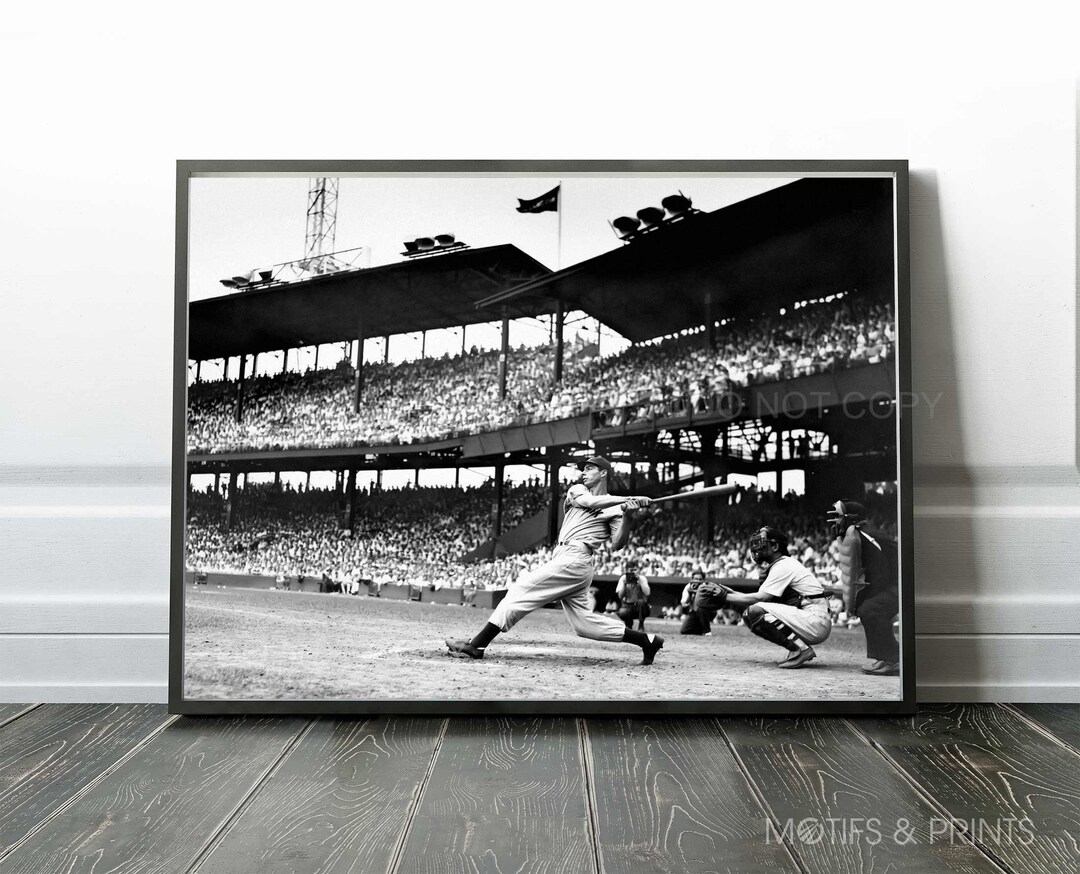 Joe Dimaggio Print | New York Yankees | Griffith Stadium 1941 | Premium ...