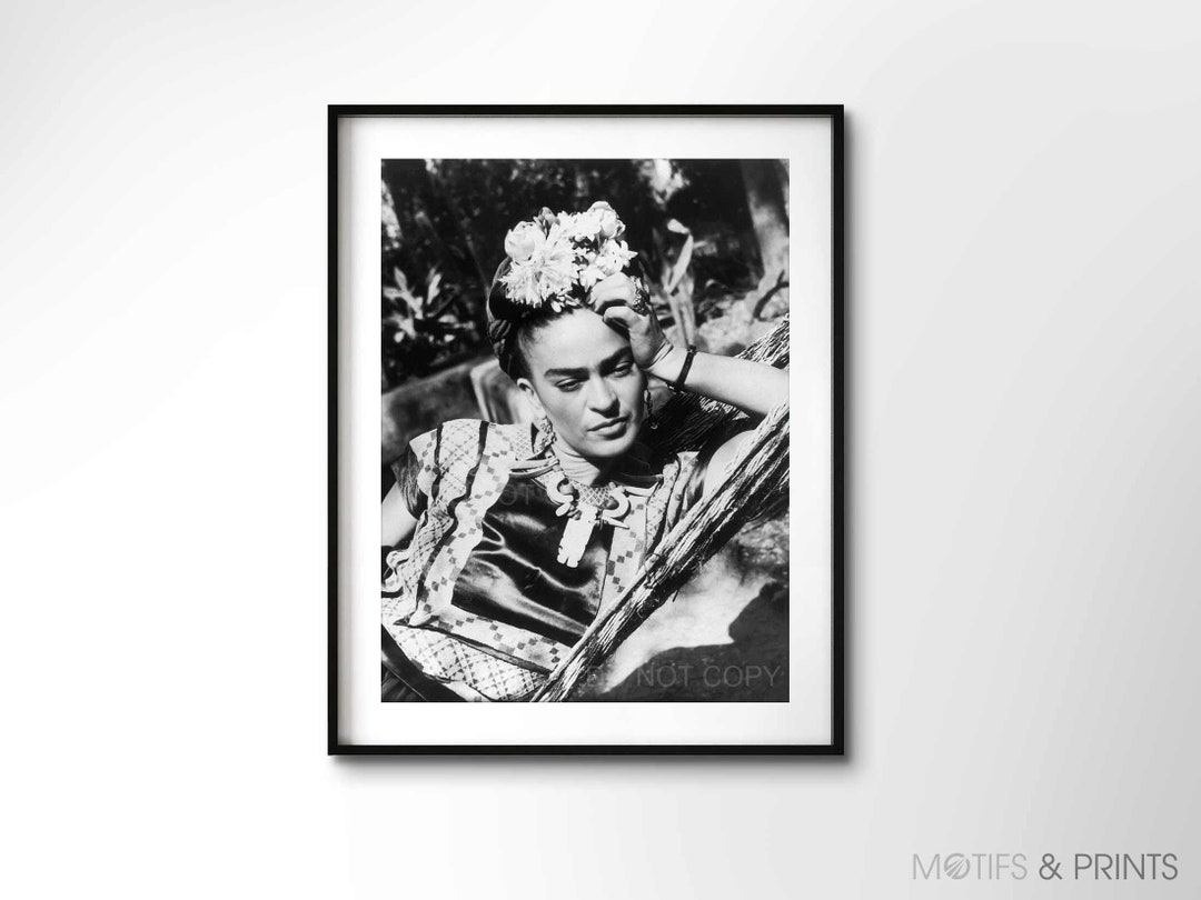 Frida Kahlo Print | Self Portrait | Mexican Artist 1950 | Premium ...