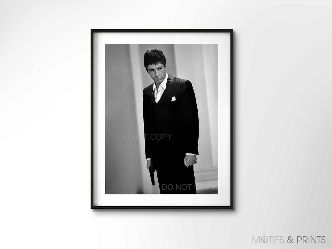 Al Pacino Print | Scarface 1983 | Black and White | Premium Quality ...