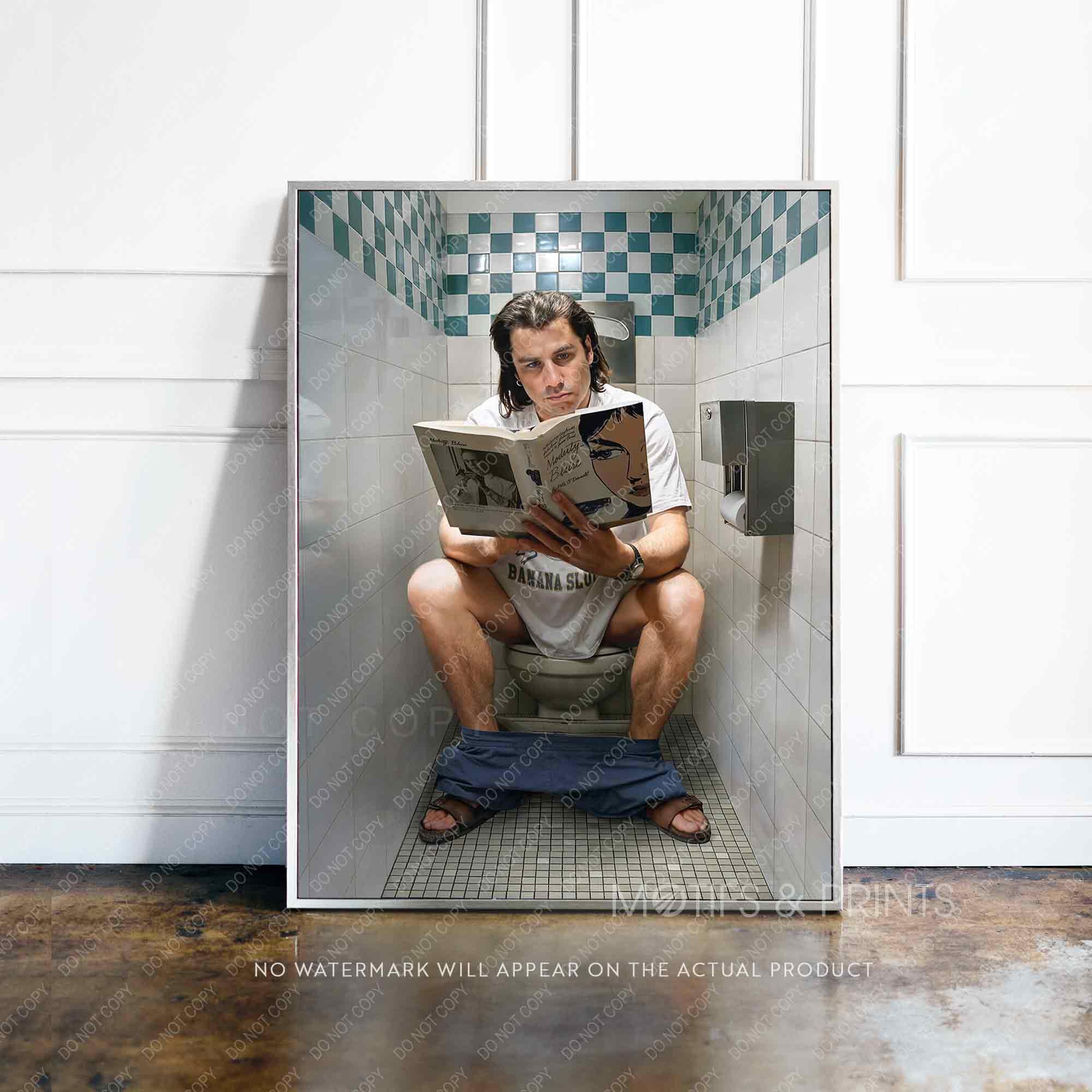 Pulp Fiction Print | Toilet Scene John Travolta in 'pulp Fiction ...