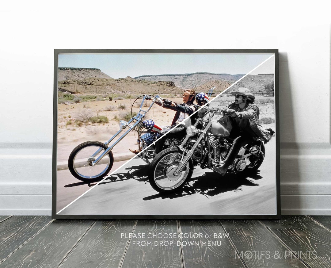 Easy Rider Print | Peter Fonda and Dennis Hopper 1969 | Vintage Poster ...