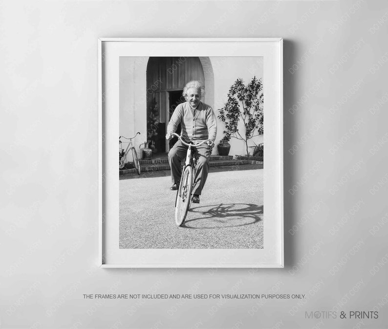 Einstein on a Bike 1933 | Vintage | Premium Quality Print - Etsy