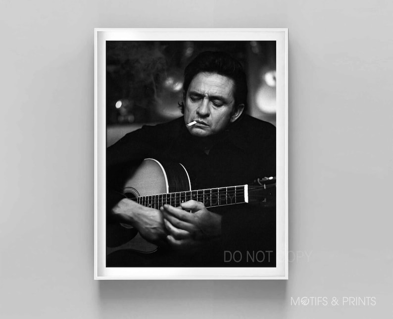 Johnny Cash Print Vintage Photo 1970 Premium Quality Print - Etsy