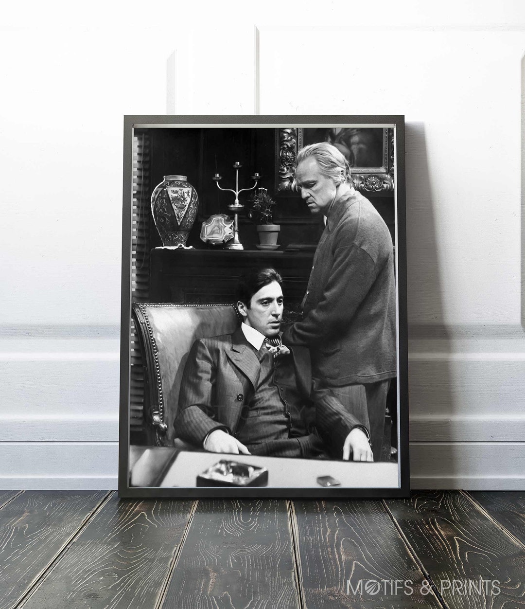 The Godfather Print | the Godfather Al Pacino and Marlon Brando 1972 ...