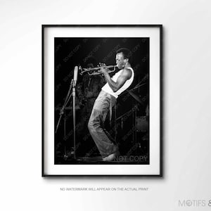 Miles Davis Print | 1970 at the Tanglewood Music Festival | Poster ...