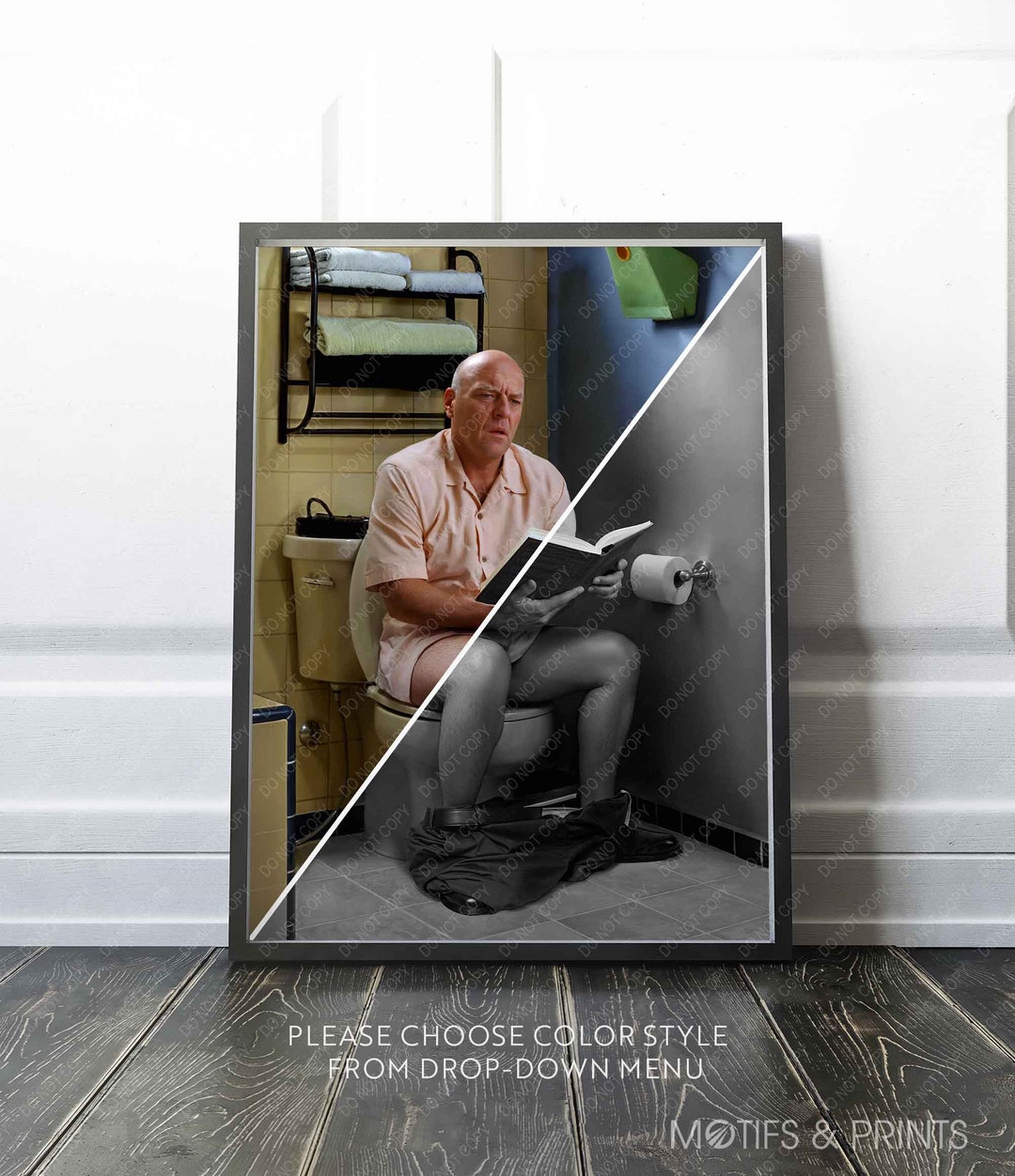 Breaking Bad | Toilet Scene | Bathroom Wall Decor | Funny Toilet Art ...