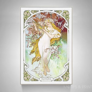 Alphonse Mucha Print | the Seasons: Spring (1896) (series) | Premium ...