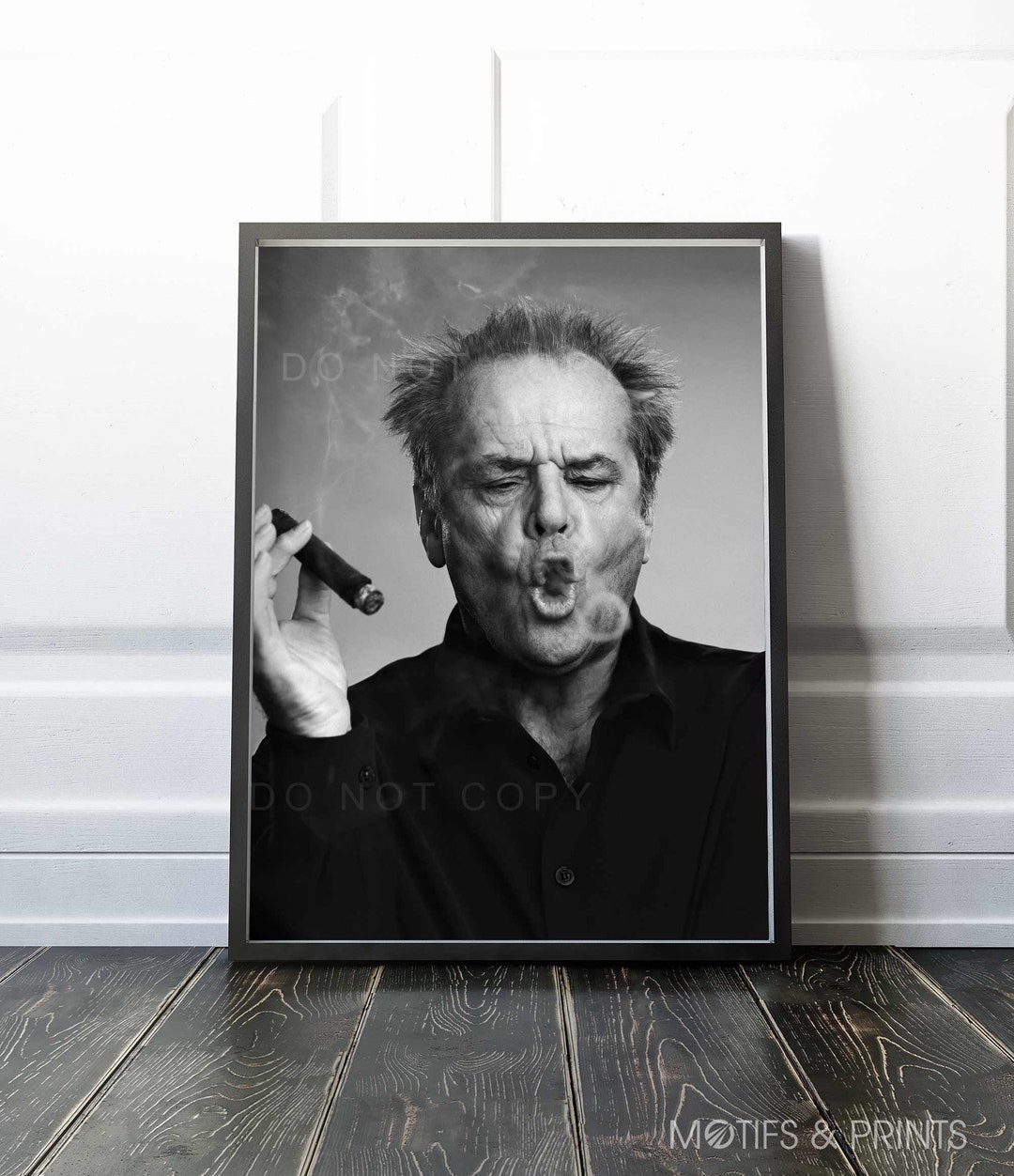 Jack Nicholson Print | Jack Nicholson Blowing a Smoke Ring With a Cigar ...