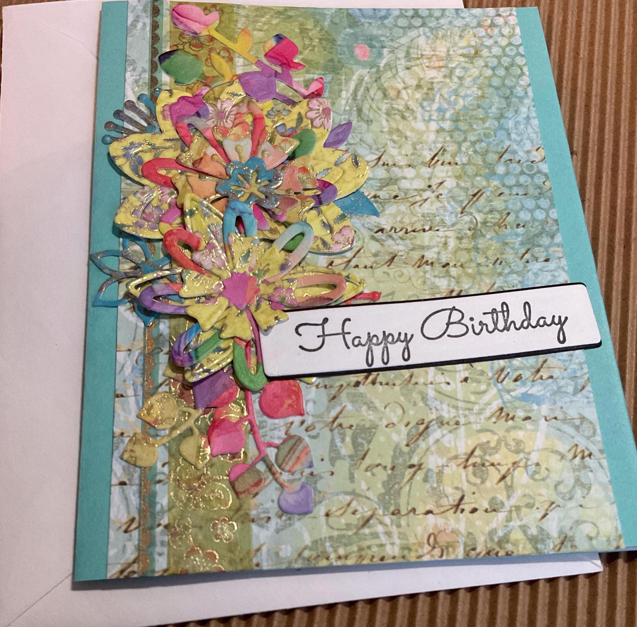 Happy Birthday Floral Card - Etsy