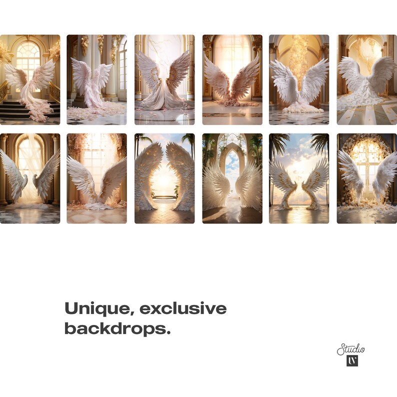 Large Angel Wings Digital Photo Backdrops - Angel Wings Backdrops ...