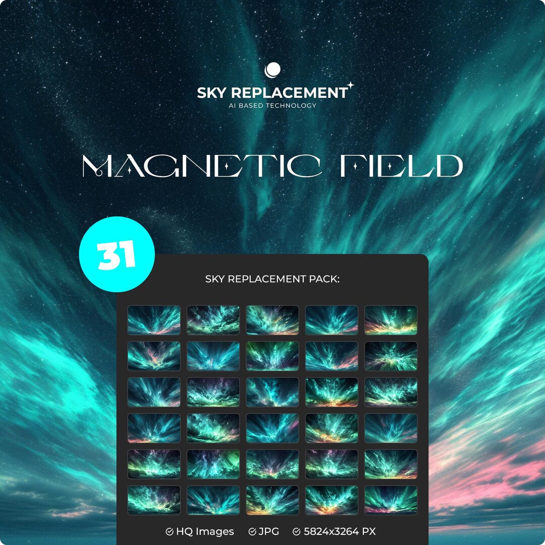 Magnetic Field Sky Textures – Dynamic Sky Overlays for Unique Photo ...