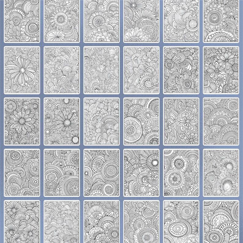 Mindful Stress Relief Coloring Pages, Mindful Patterns, Calming Designs ...