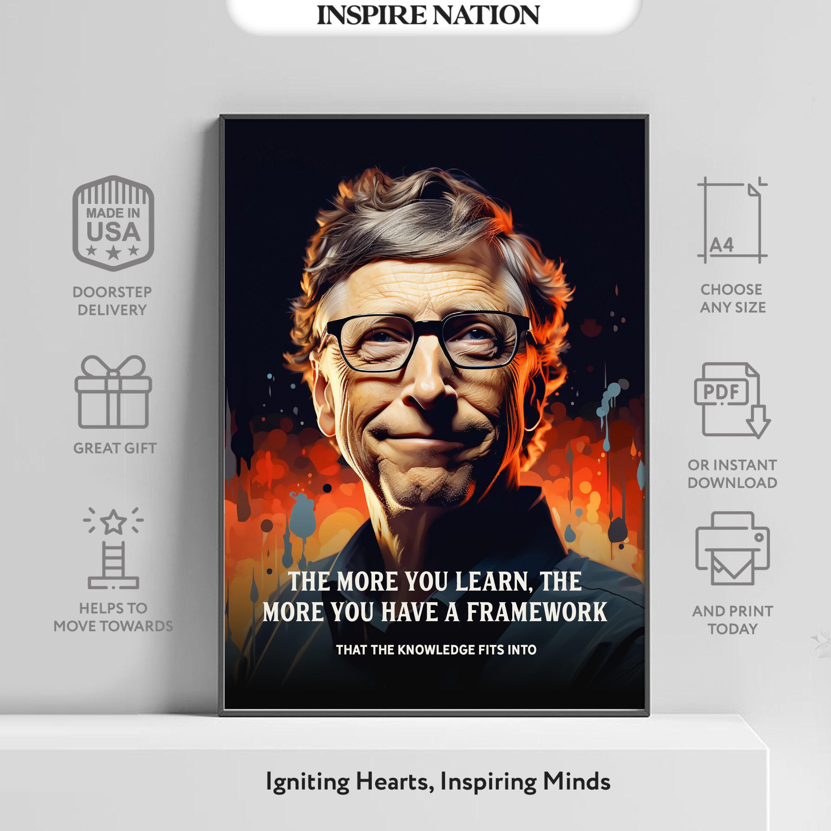 Bill Gates Poster Quotes Poster Poster Office Quote - Etsy