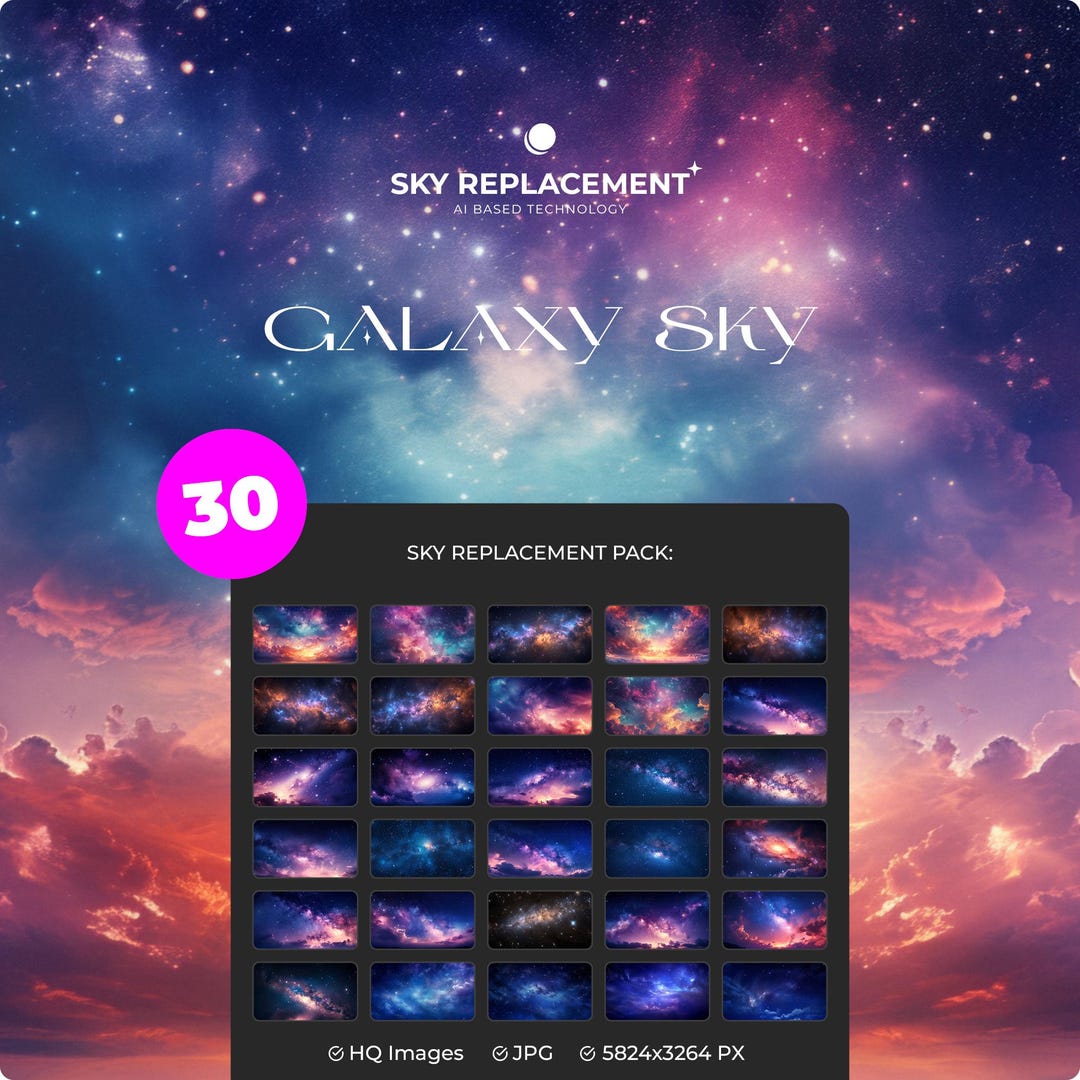Galaxy Sky Overlays – Stunning Cosmic Sky Textures for Creative Photo ...