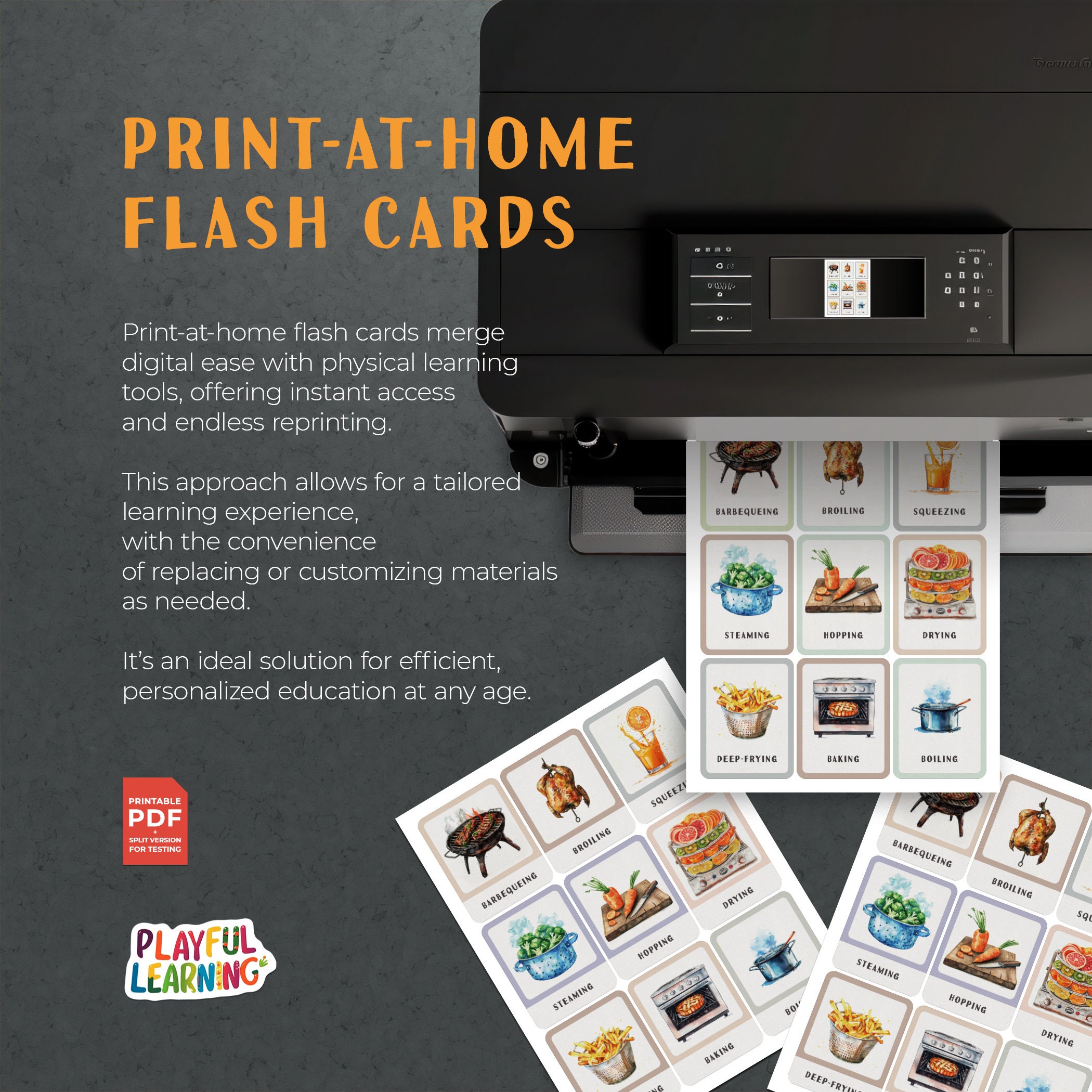 Montessori Culinary Basics Flashcards Printable Educational Cards for ...