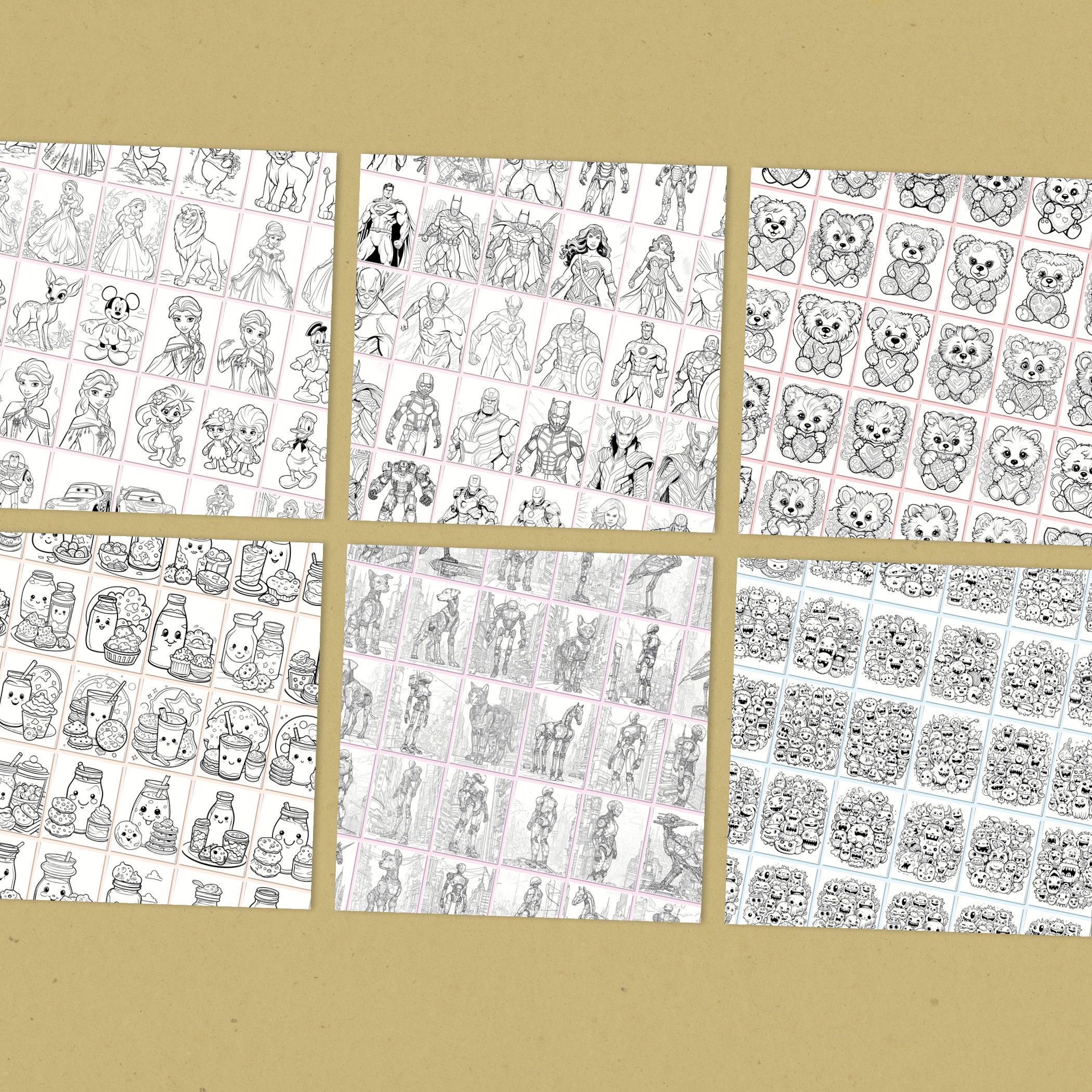 Cartoonic Coloring Pages Bundle - Creative and Printable Art for Kids ...