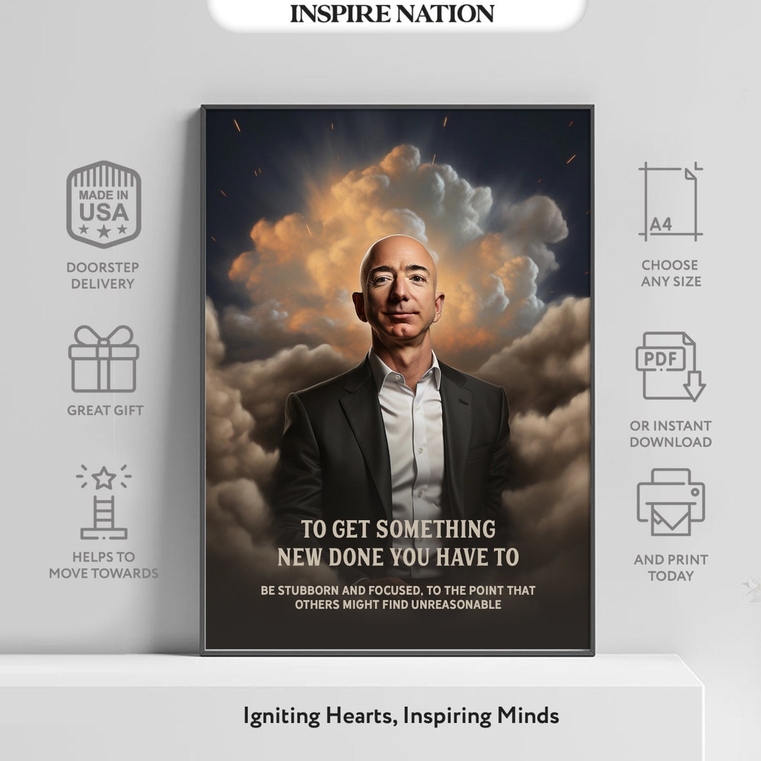 Jeff Bezos Poster Quotes About Life Poster and Prints Canvas - Etsy