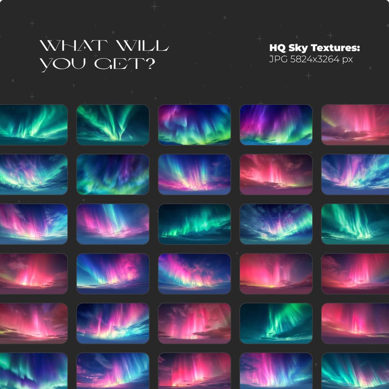 Aurora Borealis Sky Overlays – Vibrant Northern Lights Textures for ...