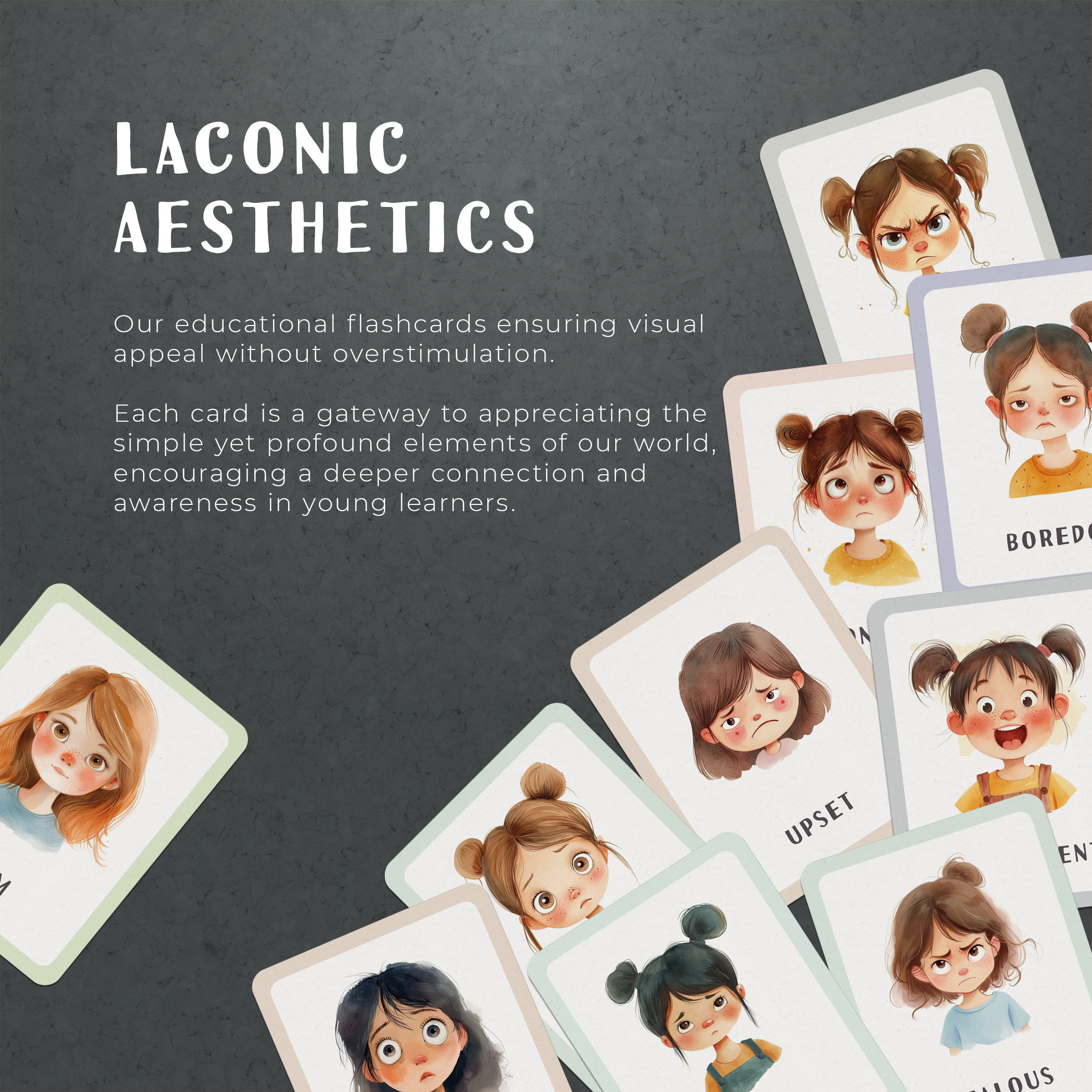 Montessori Cards: Basic Emotions - Educational Flashcards for Kids and ...