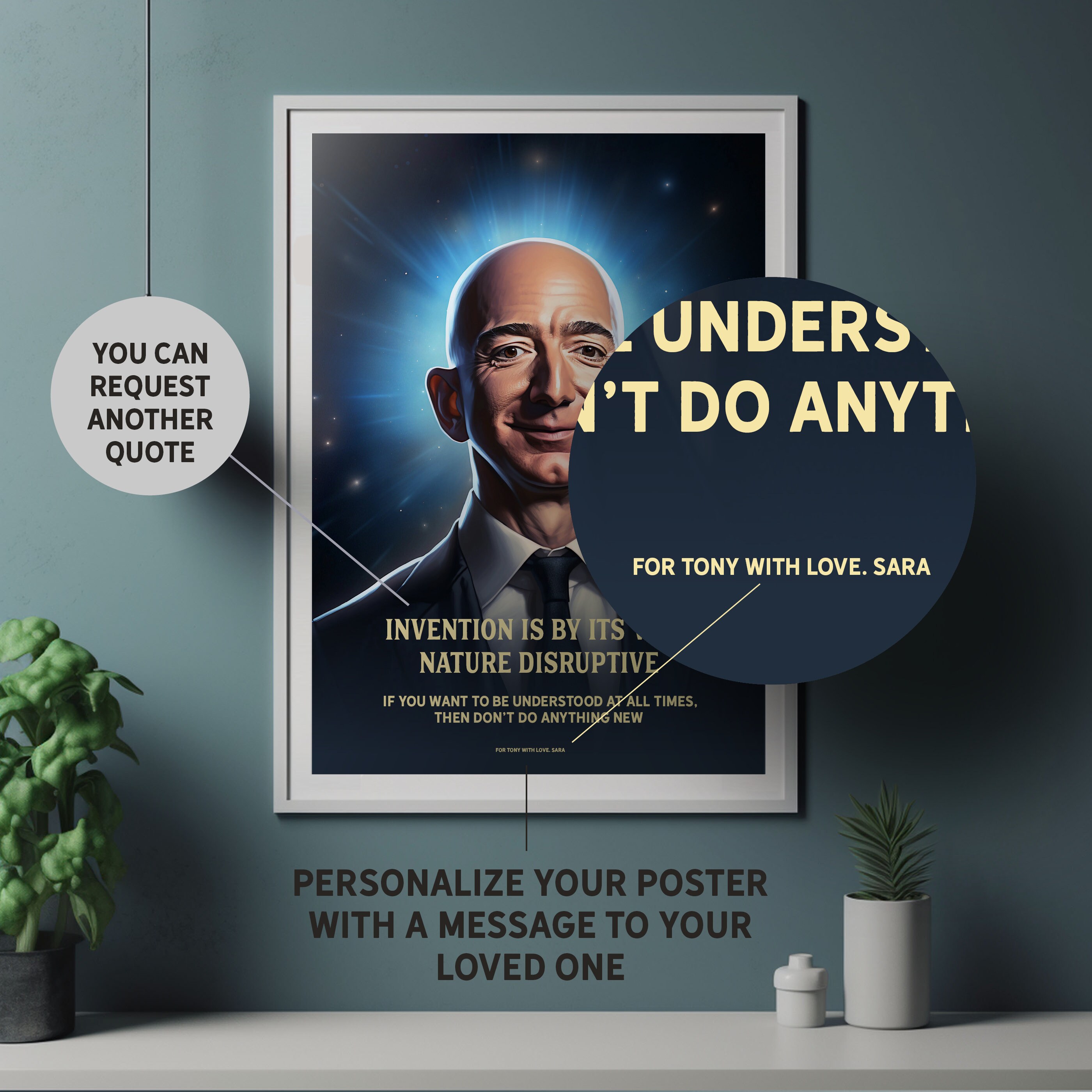 Jeff Bezos Poster Quotes for Wall Art Poster for Print Quote - Etsy