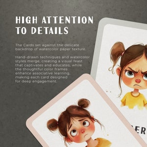 Montessori Cards: Basic Emotions - Educational Flashcards for Kids and ...