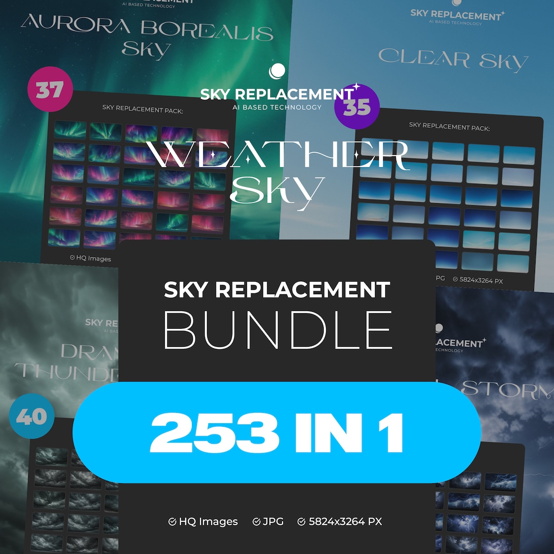 Sky Replacement: Weather Sky Replacement Bundle - High-resolution Skies ...