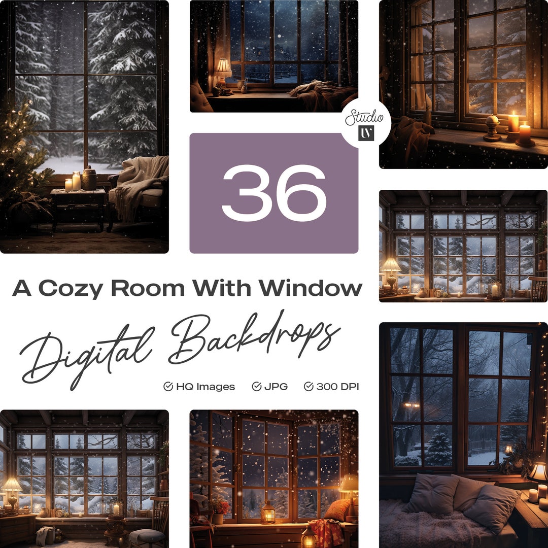 Cozy Room With Window Photo Backdrop - Perfect for Home Decor, Studio ...