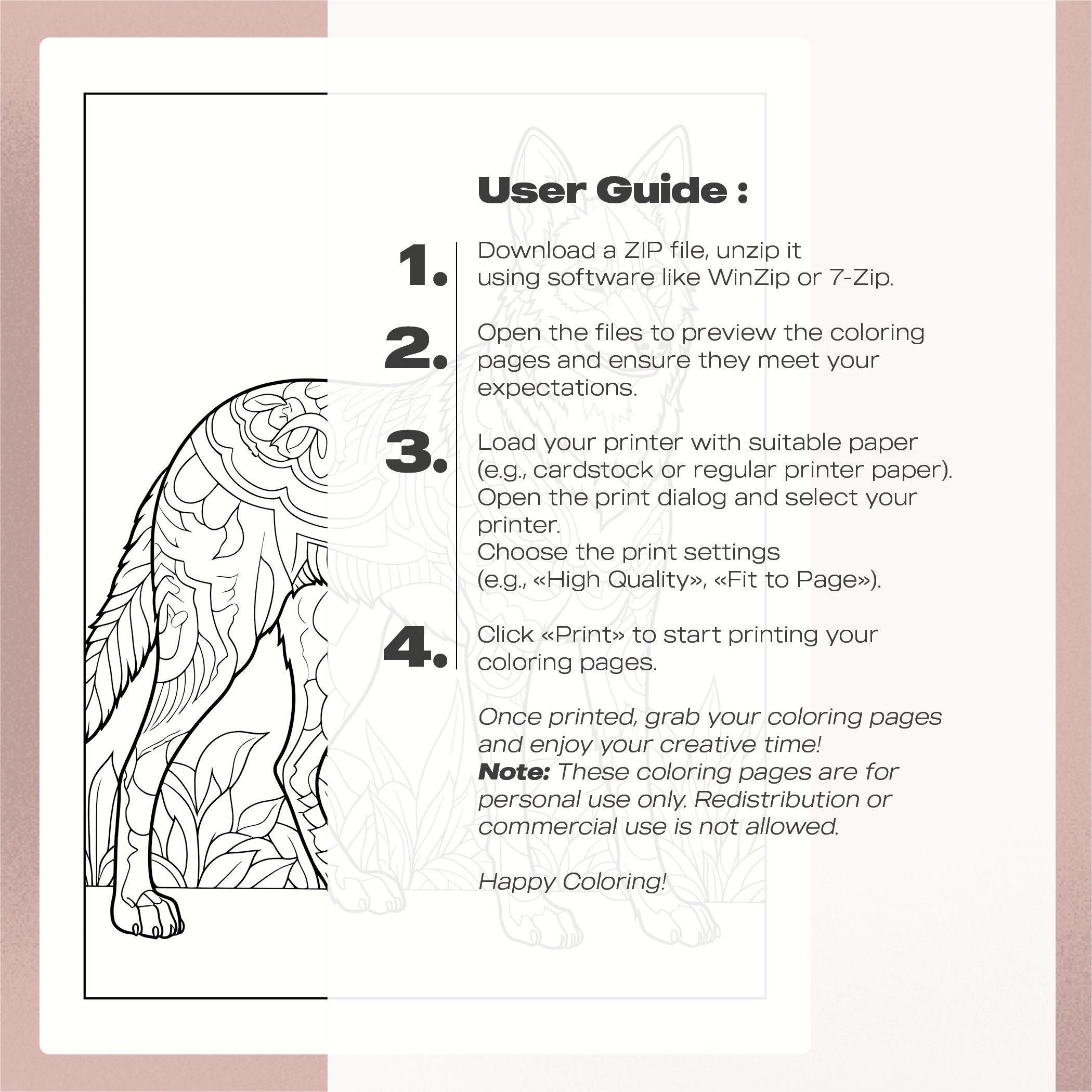 Forest Mandala Animal Coloring Sheets, Mandala Animals, Wildlife ...