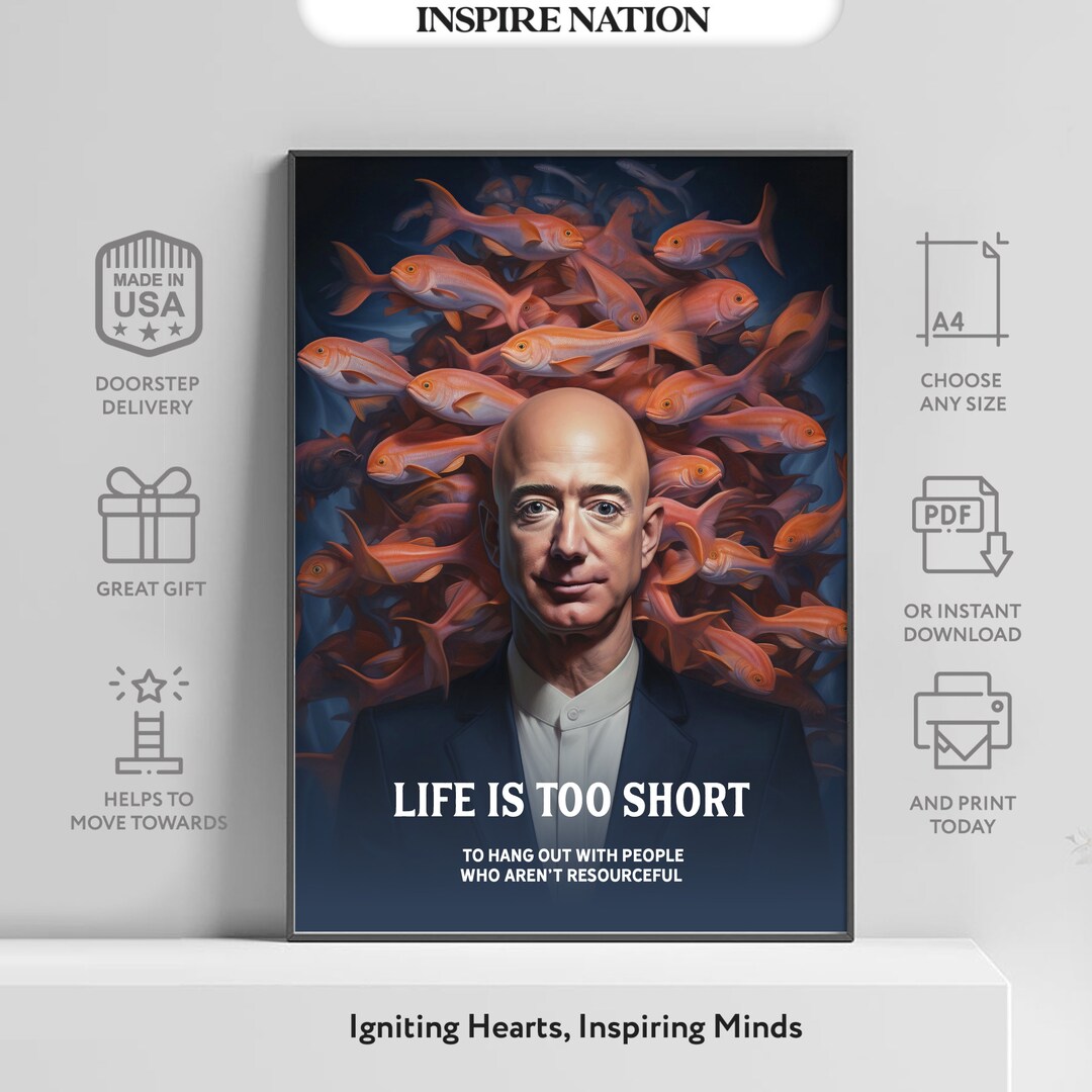 Jeff Bezos Poster Quotes Wall Art Gift to Dad Quote Prints - Etsy