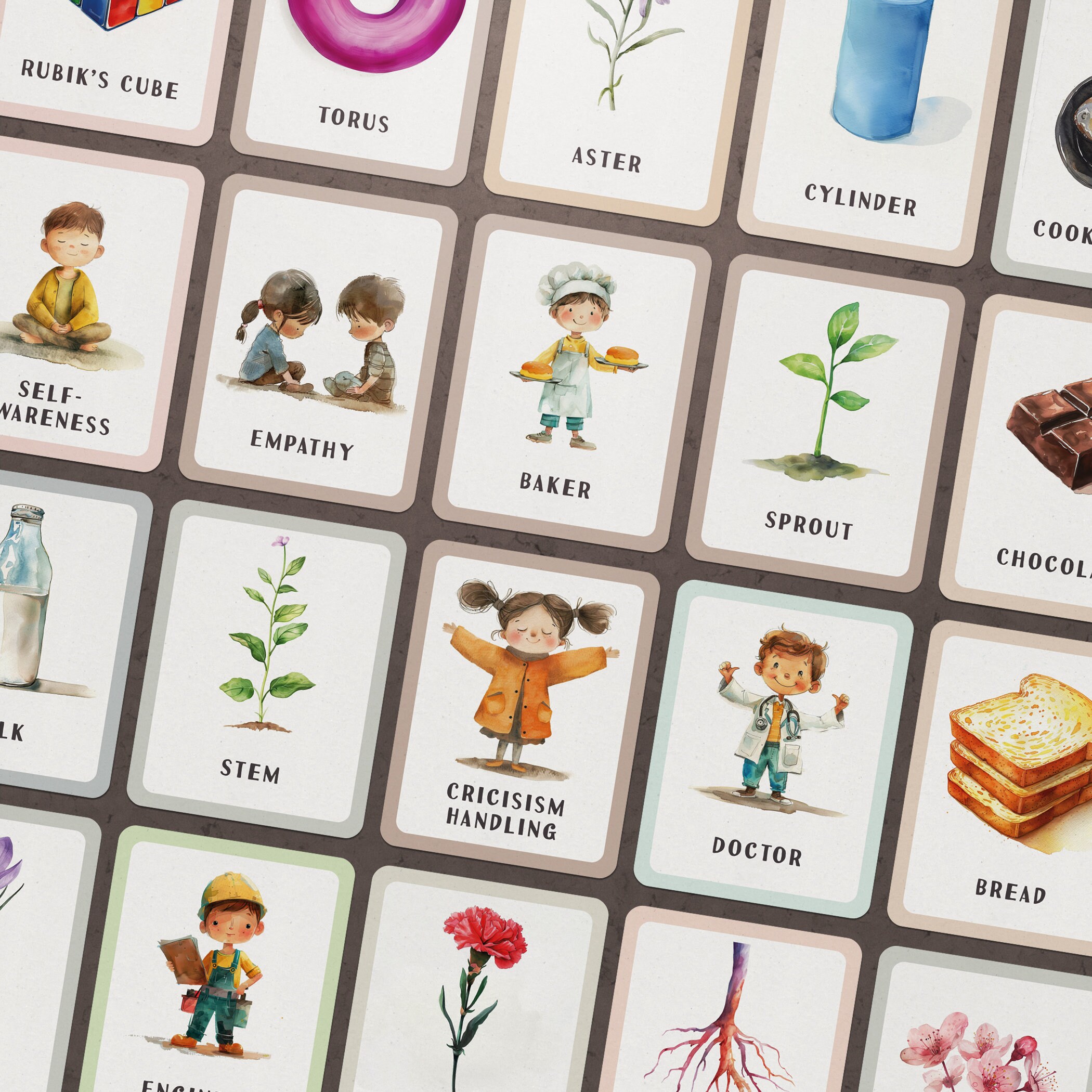 Montessori Flash Cards Primary School PDF Bundle Printable Educational ...