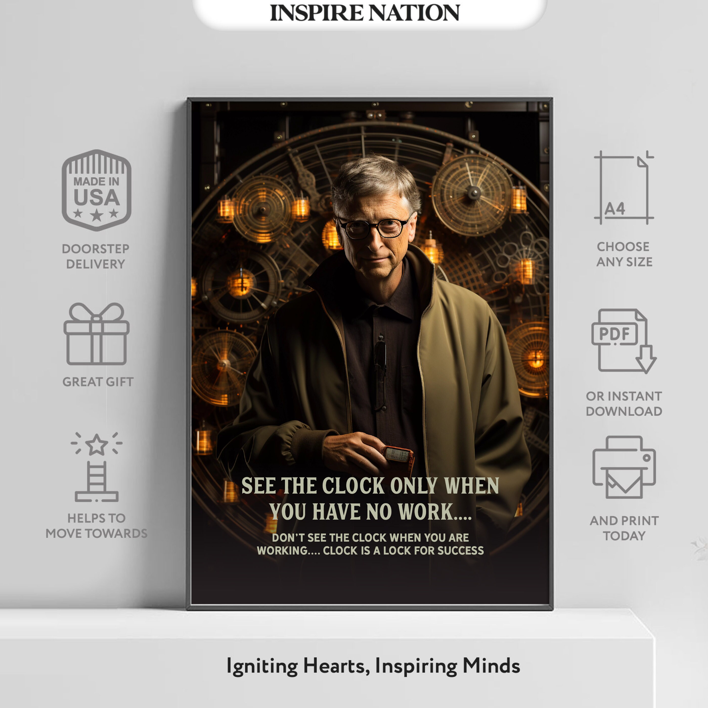 Bill Gates Poster Quotes in Print Poster Living Room Quote - Etsy