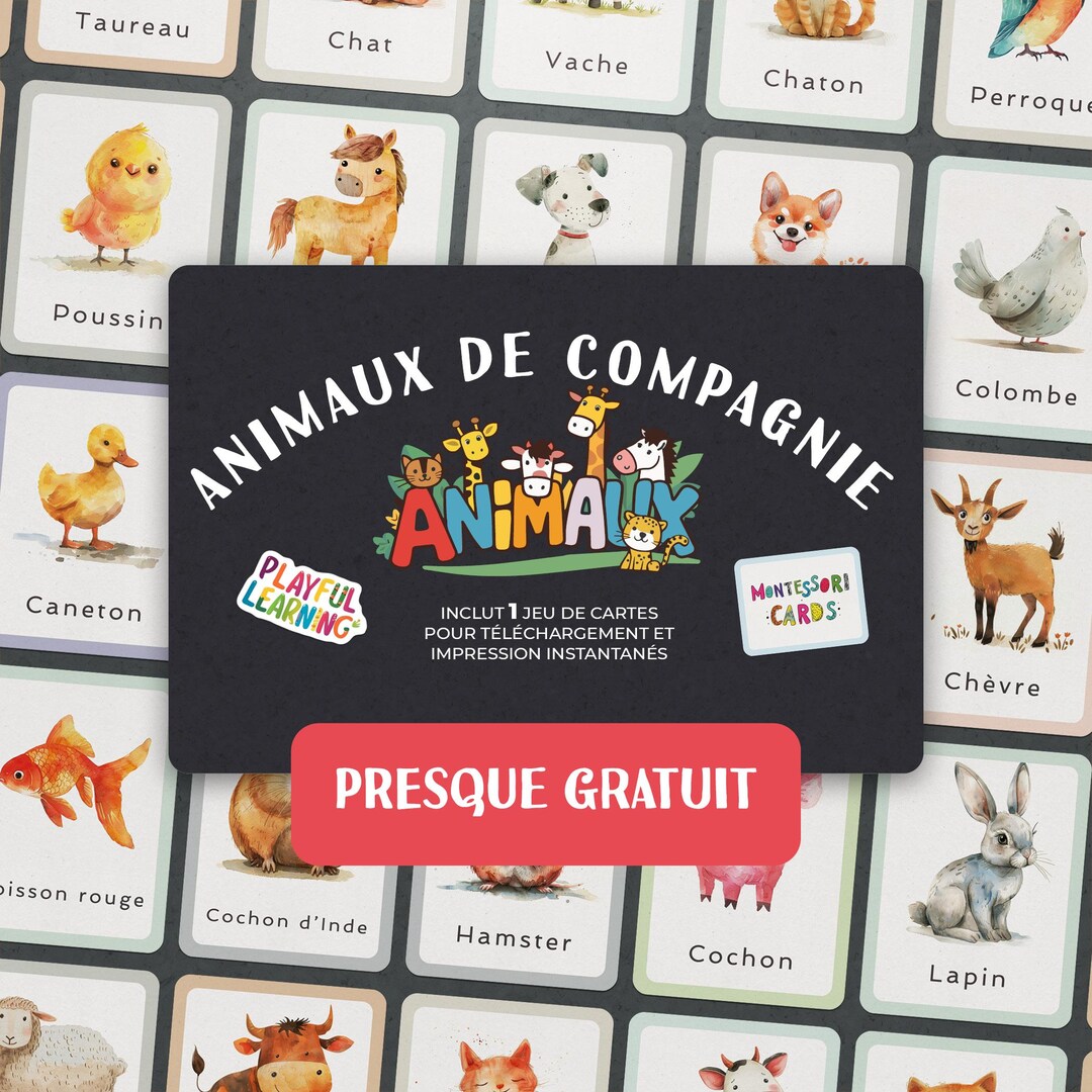 Cartes Flash Animaux Montessori Presque Gratuites Pour Enfants Et ...