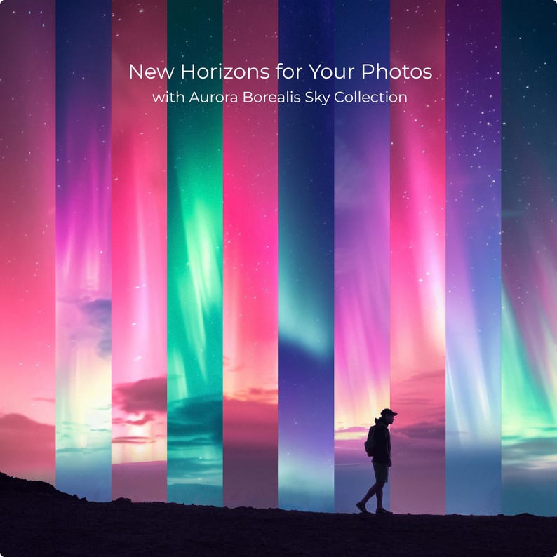 Aurora Borealis Sky Overlays – Vibrant Northern Lights Textures for ...