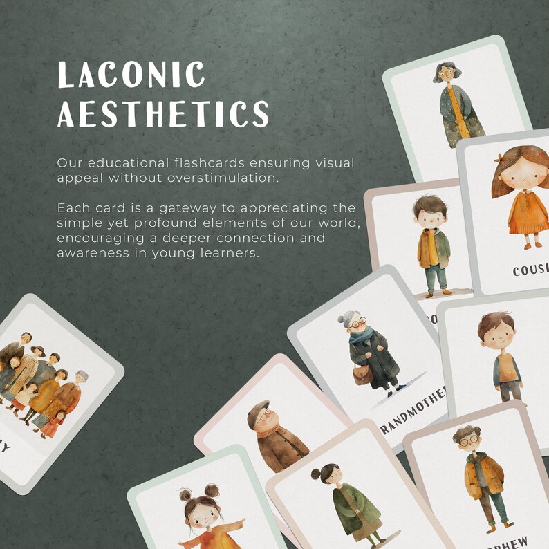 Montessori Family Members Flashcards - Printable Educational Cards for ...