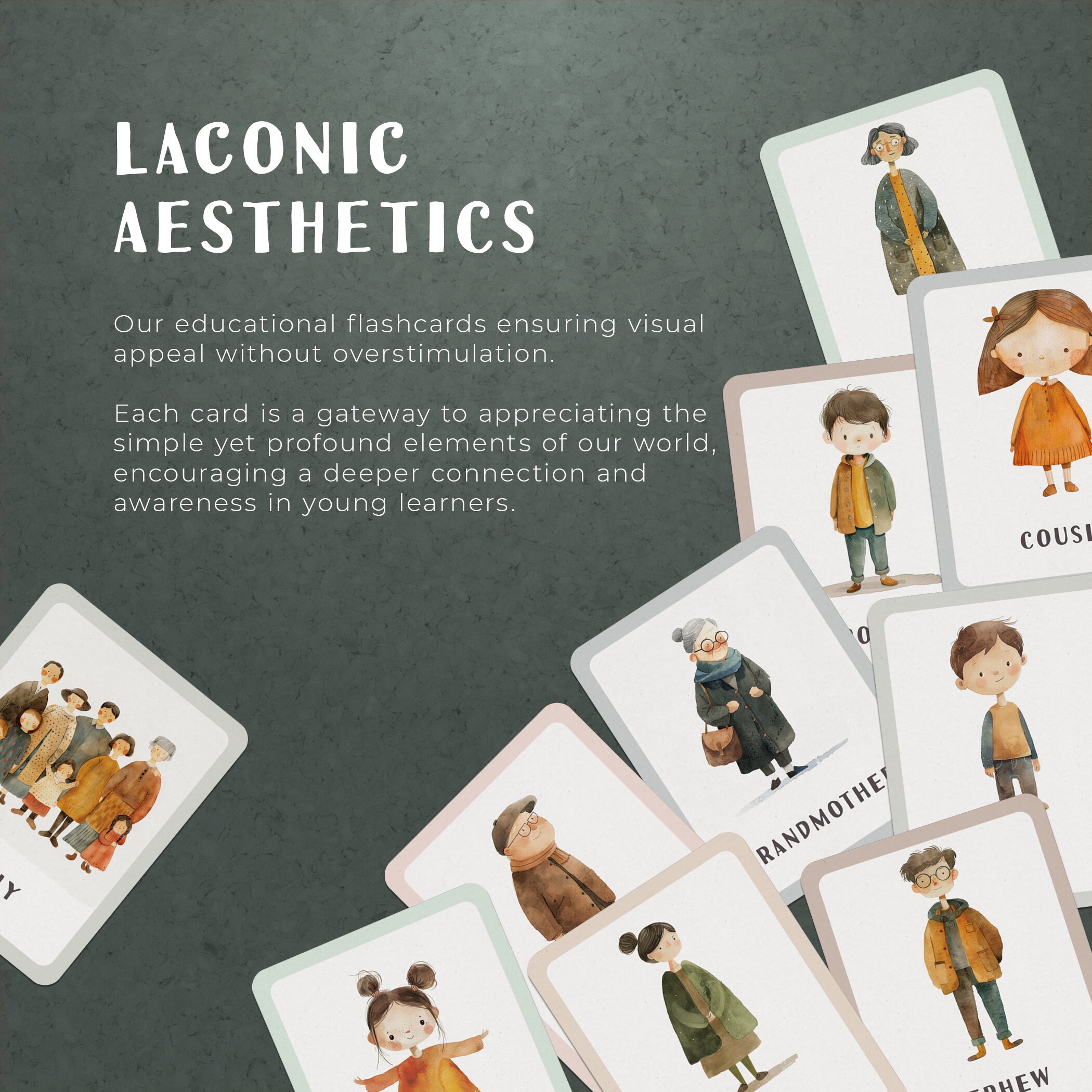 Montessori Family Members Flashcards - Printable Educational Cards for ...