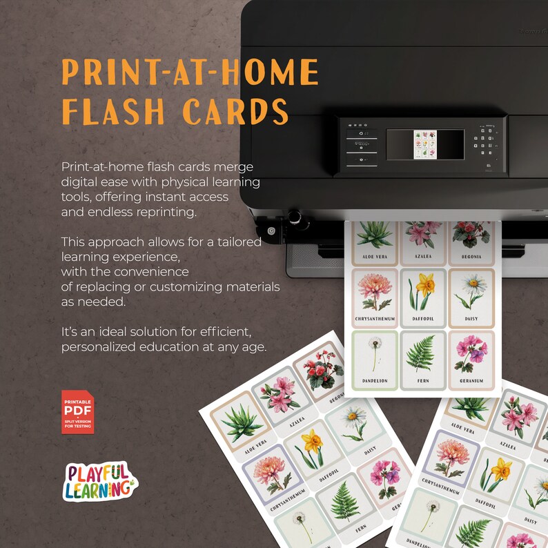 Montessori Garden Plants Flashcards Educational Printable for Kids ...