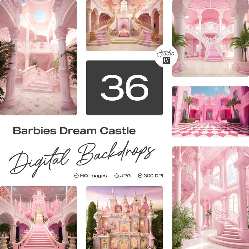 Barbies Dream Castle Digital Backdrops - Stunning Photo Backdrops ...