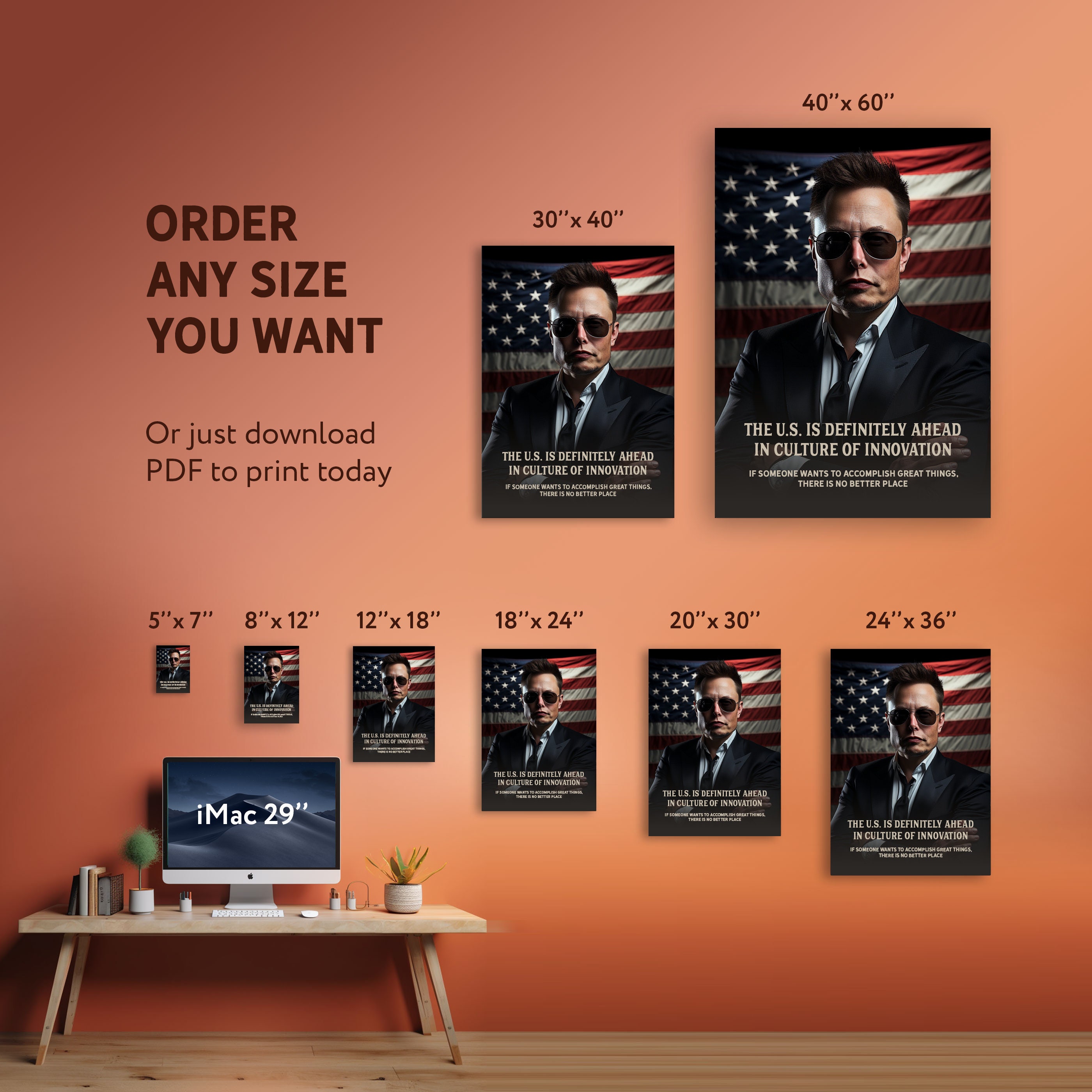 Elon Musk Poster Quotes About Life, Poster and Prints, Canvas Wall Art ...