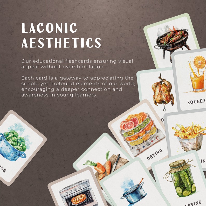 Montessori Culinary Basics Flashcards - Printable Educational Cards for ...