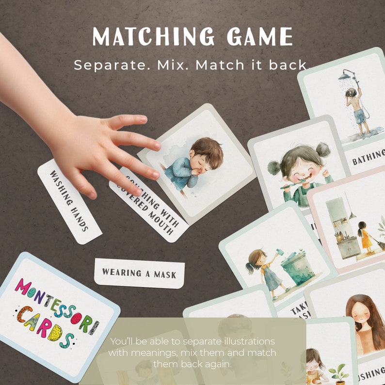 Montessori Hygiene Basics Cards - Fun and Educational Flashcards for ...