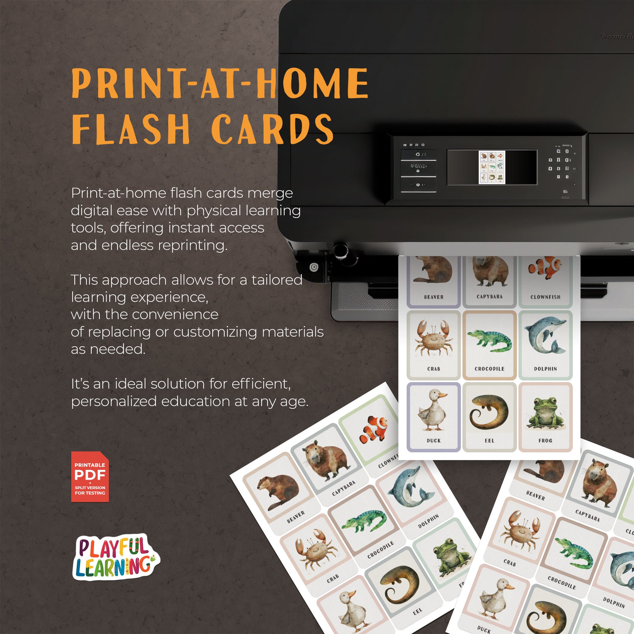 Montessori Cards: Animals That Live in Water Educational Printable ...