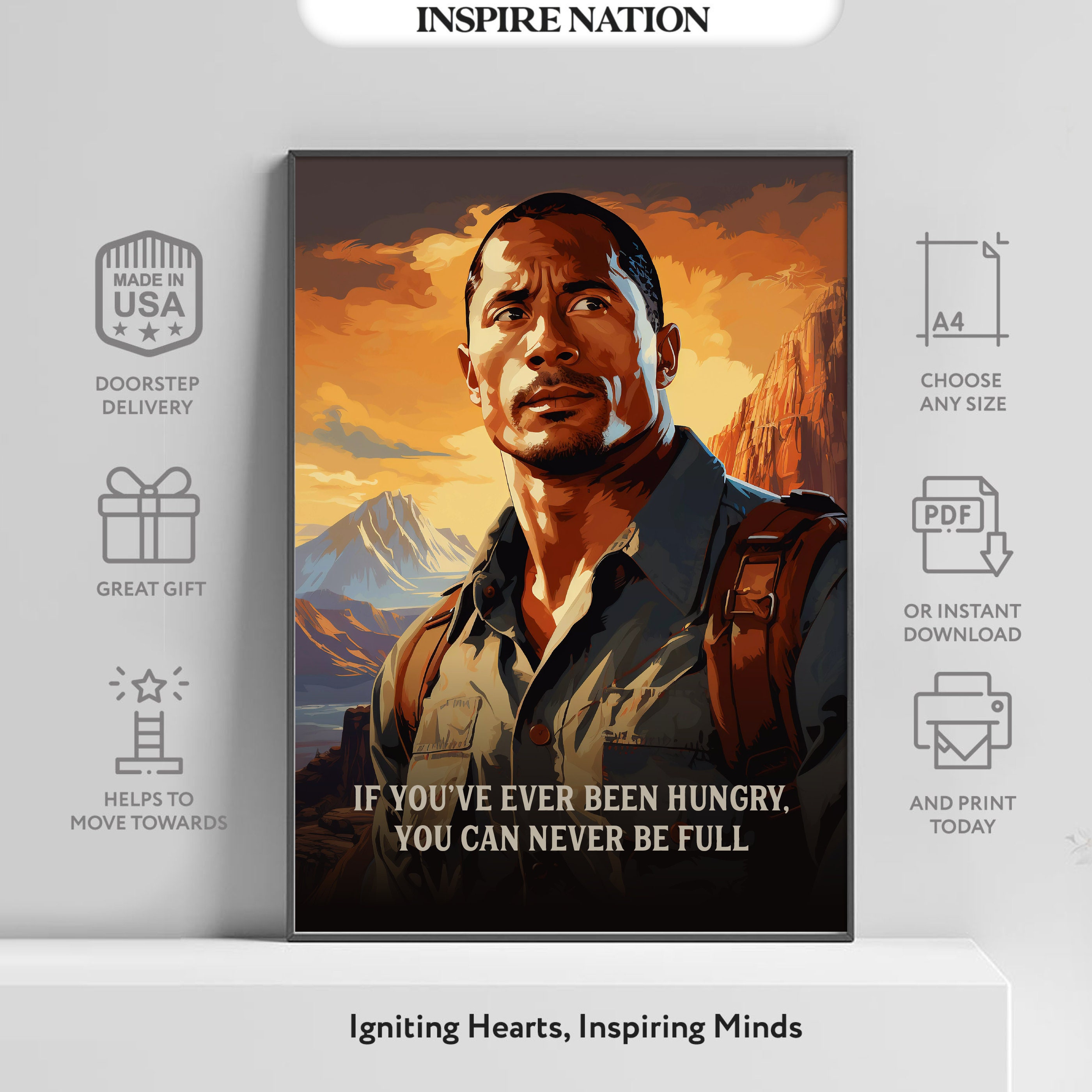 Dwayne Johnson Poster Quotes to Print Poster Quotes Quote on - Etsy