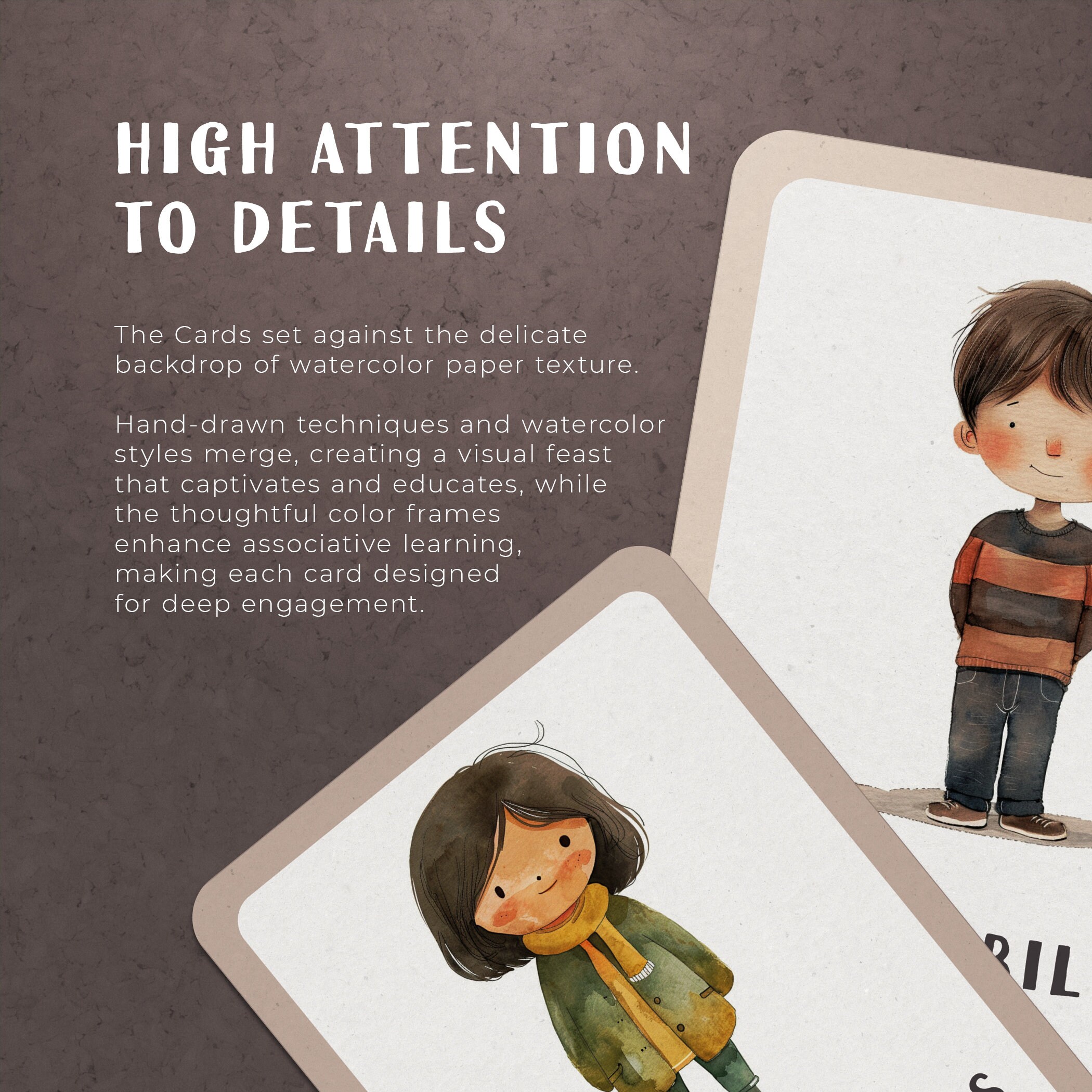 Montessori Emotional Intellect Cards Educational Flashcards for Kids ...