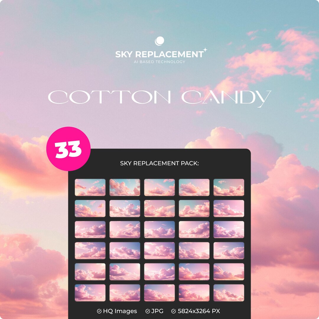 Cotton Candy Clouds Pastel Sky Overlays Soft Dreamy Sky Textures for ...