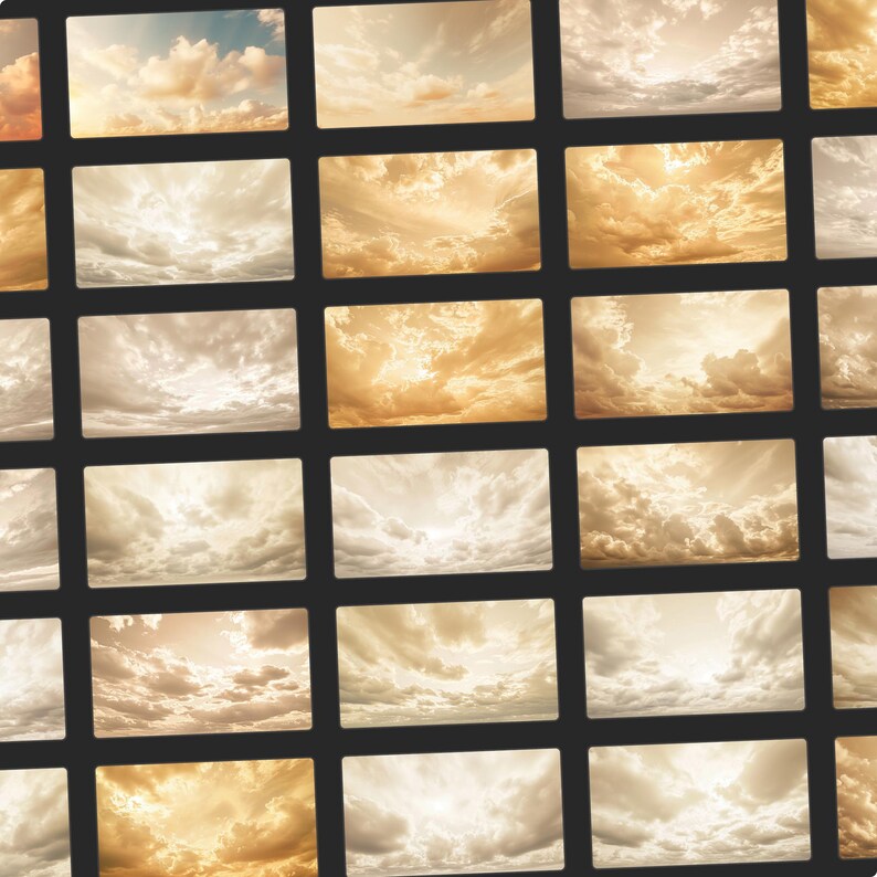 Beige Aesthetic Sky Overlays Soft Neutral Sky Textures for Minimalist ...