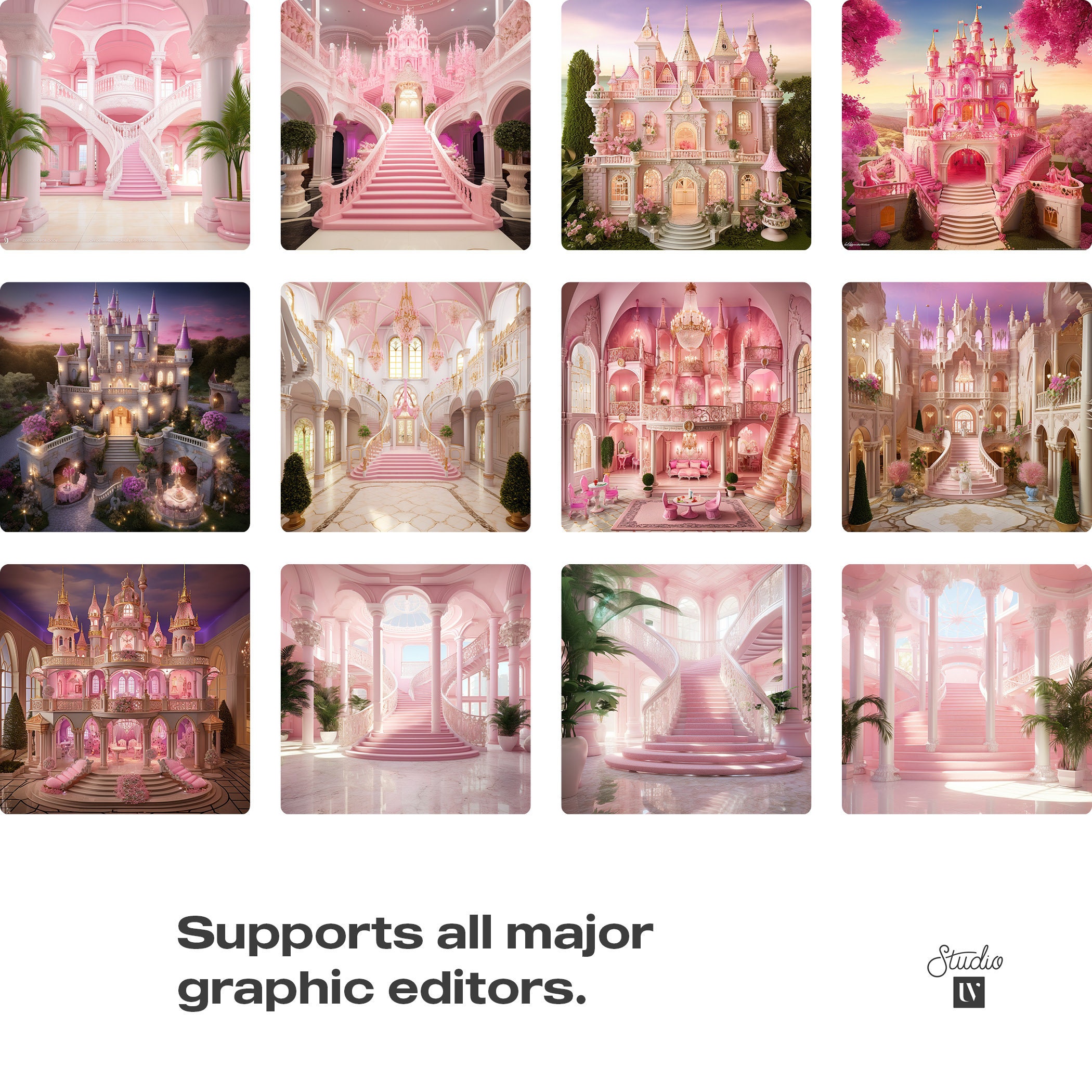 Barbies Dream Castle Digital Backdrops - Stunning Photo Backdrops ...