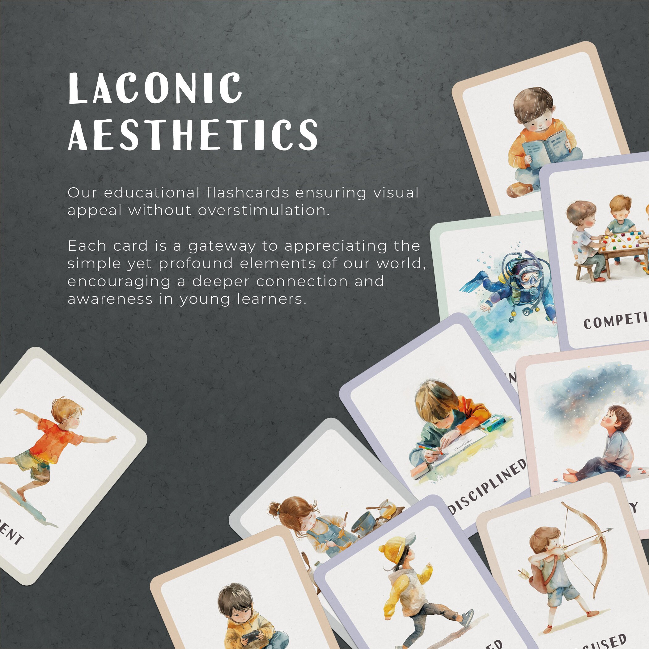 Montessori Activities and Feelings Flash Cards Printable Educational ...