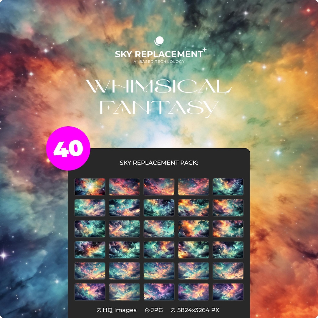 Whimsical Fantasy Sky Overlays – Dreamy and Magical Sky Textures for ...