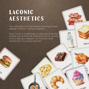 Montessori Food and Drinks Flashcards - Educational Learning Cards for ...